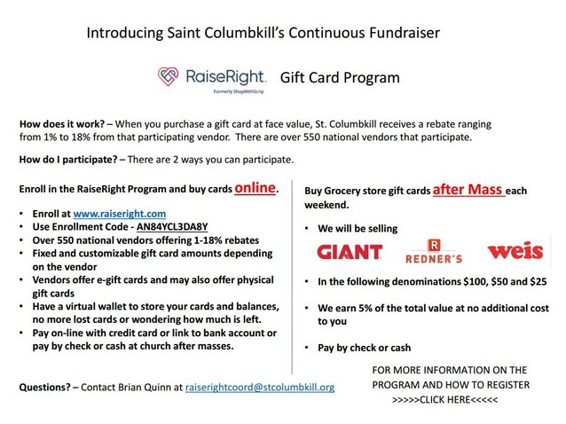 Raise Right - The Parish of St. Columbkill - Boyertown, PA